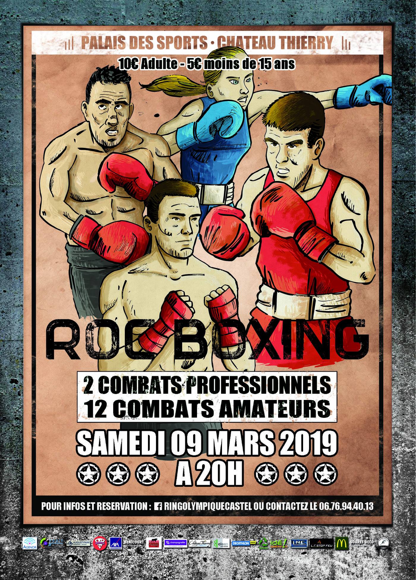 Boxe : ROC Boxing, samedi 9 mars - Autant en emporte la Marne